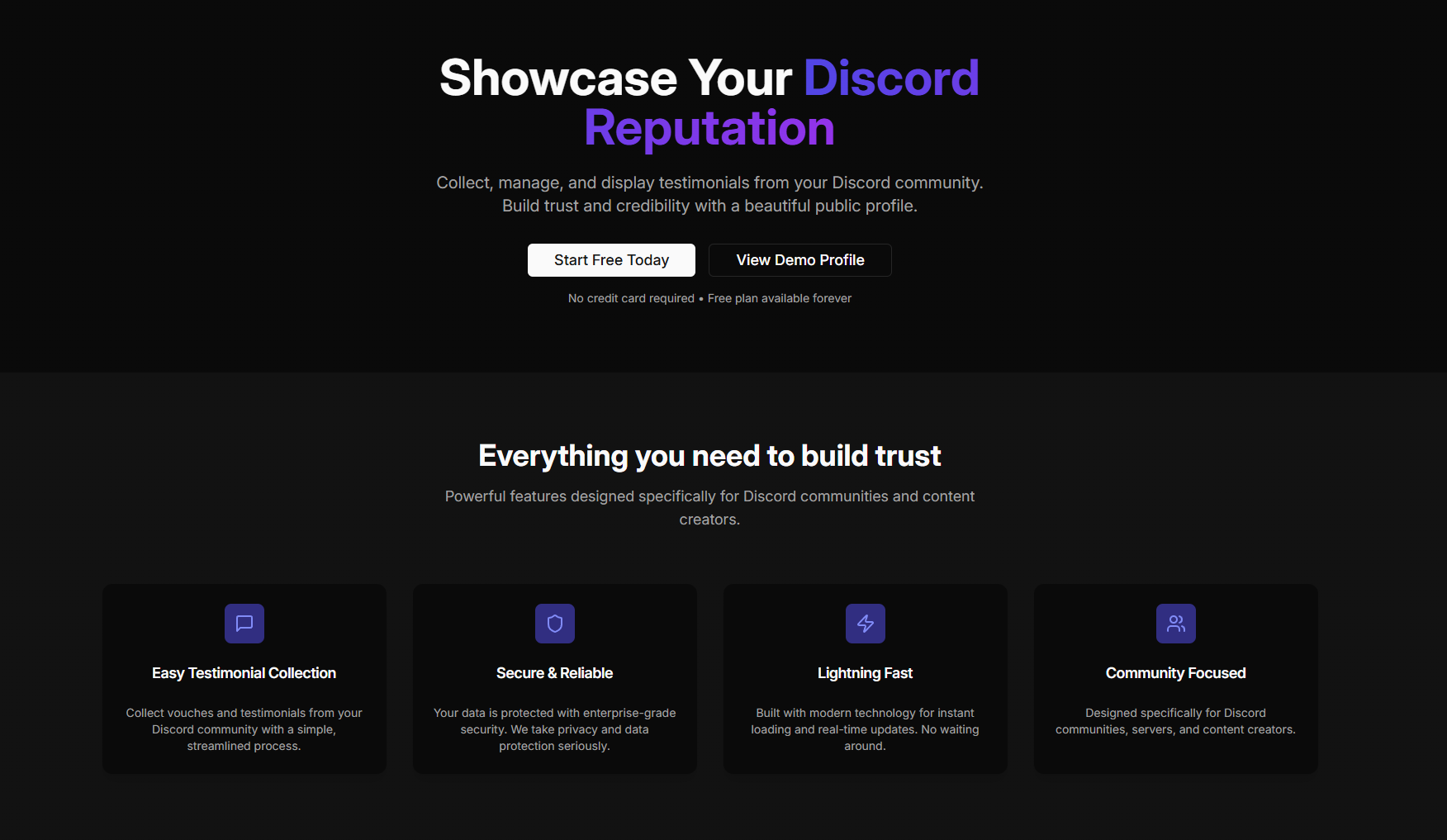 Vouch Locker - Discord Testimonial Platform | Build Trust & Credibility